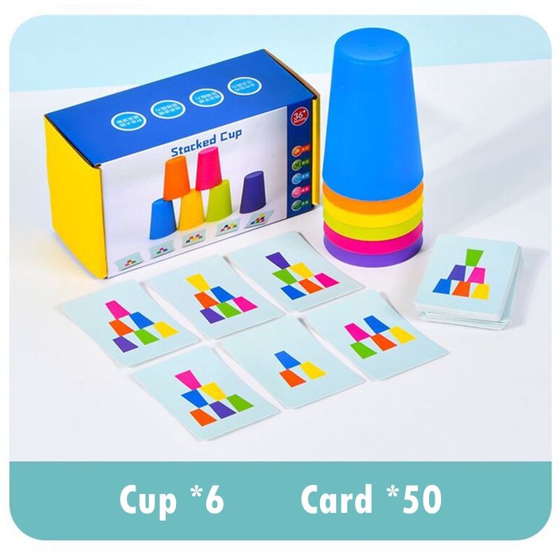 Stacking Cups Game Educational Colour and Shape Matching Game Party ...