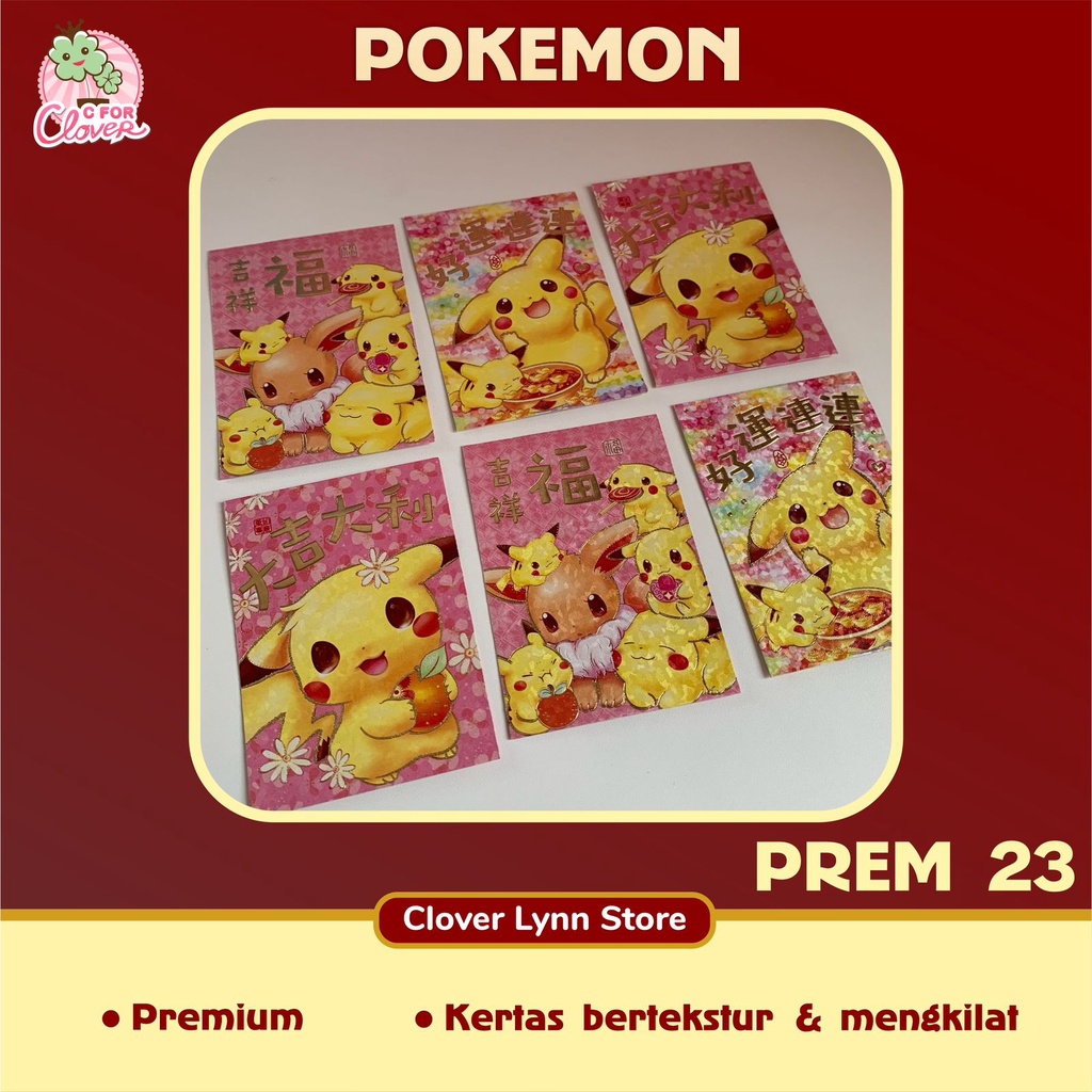 ANGPAO POKEMON CHINESE NEW YEAR cute character hongpao | Shopee Singapore