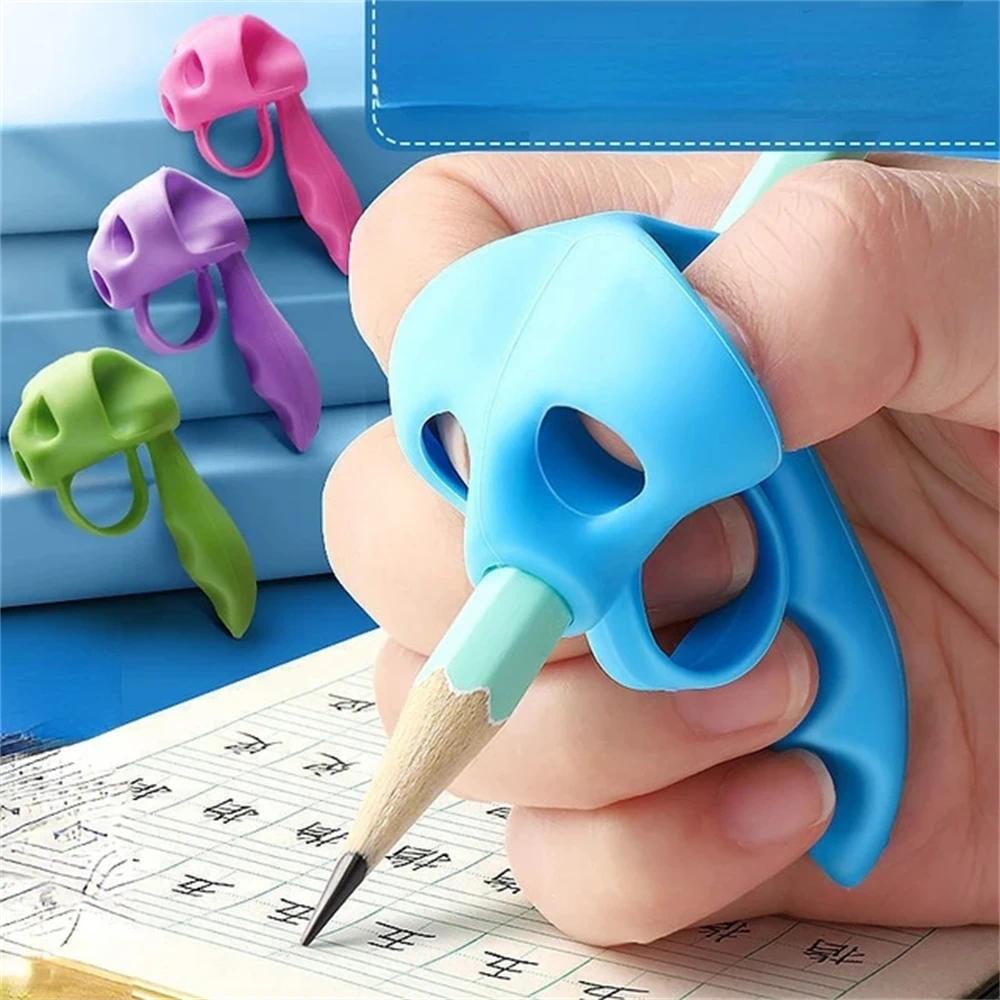 Children Writing Pencil Pen Holder Student Learning Practice Silicone ...