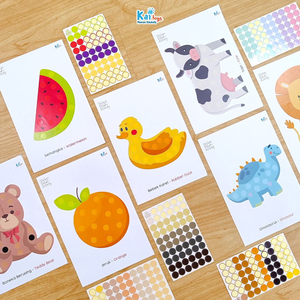 Dot Activity Stickers / Worksheet Sticking Activities Round Stickers ...