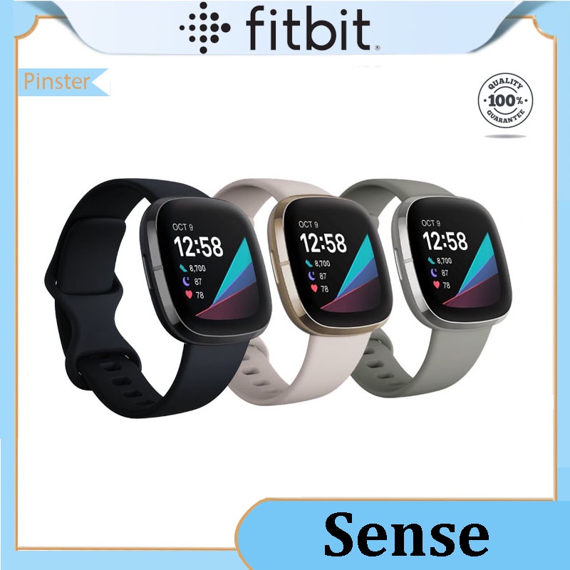 Fitbit Sense Smartwatch Built-In AMOLED Display GPS Tracking Stress ...