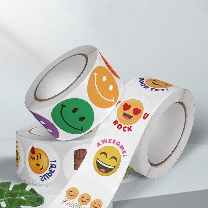 Label Sticker Smiley Emoticon Emoji Cartoon Expression 2.5cm (500pcs ...