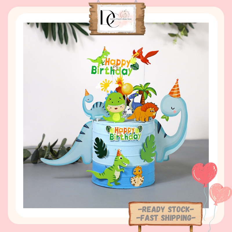 Dinosaur Theme Cake Topper Dino Jurassic Park World Cake Decoration ...