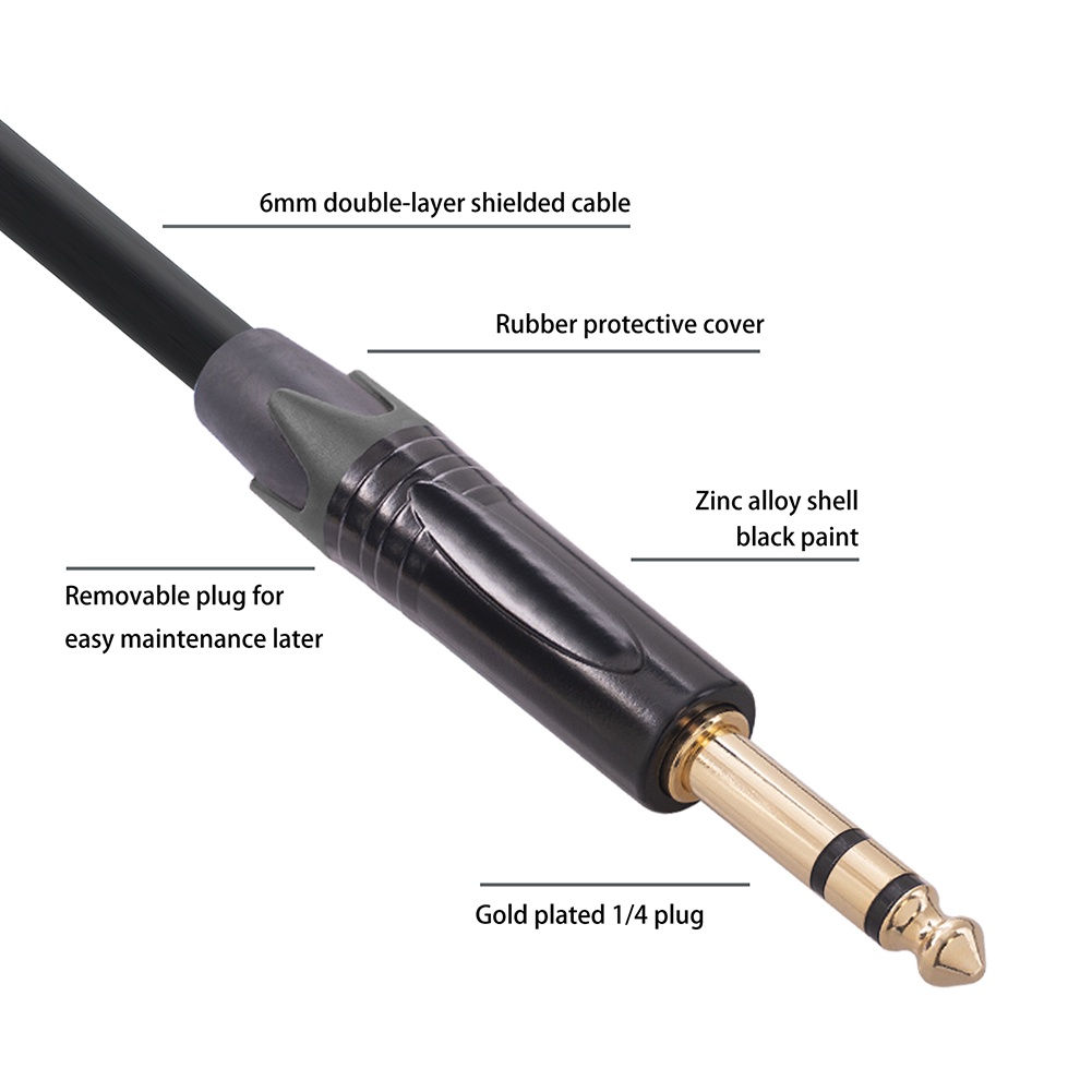 6.35mm TRS To XLR Jack Audio Cable TRS To 3 PIN XLR Balanced Interface ...