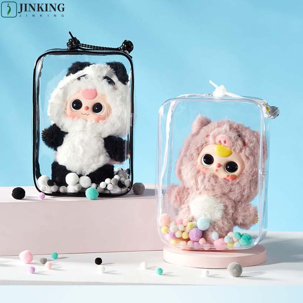 JINKING Clear Outdoor Doll Bag, With Bell Keychain Pop Mart Dolls Doll ...