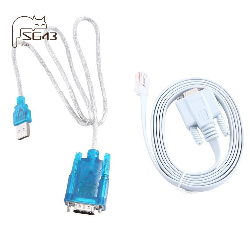 RJ45 Network Cable Serial Cable Rj45 to DB9 and RS232 to USB (2 in 1 ...