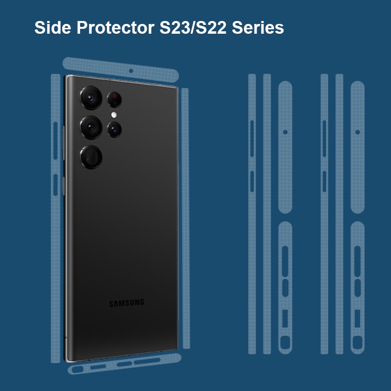 Transparent Side Protector for Samsung Galaxy S23 S22 S24 S25 Ultra ...