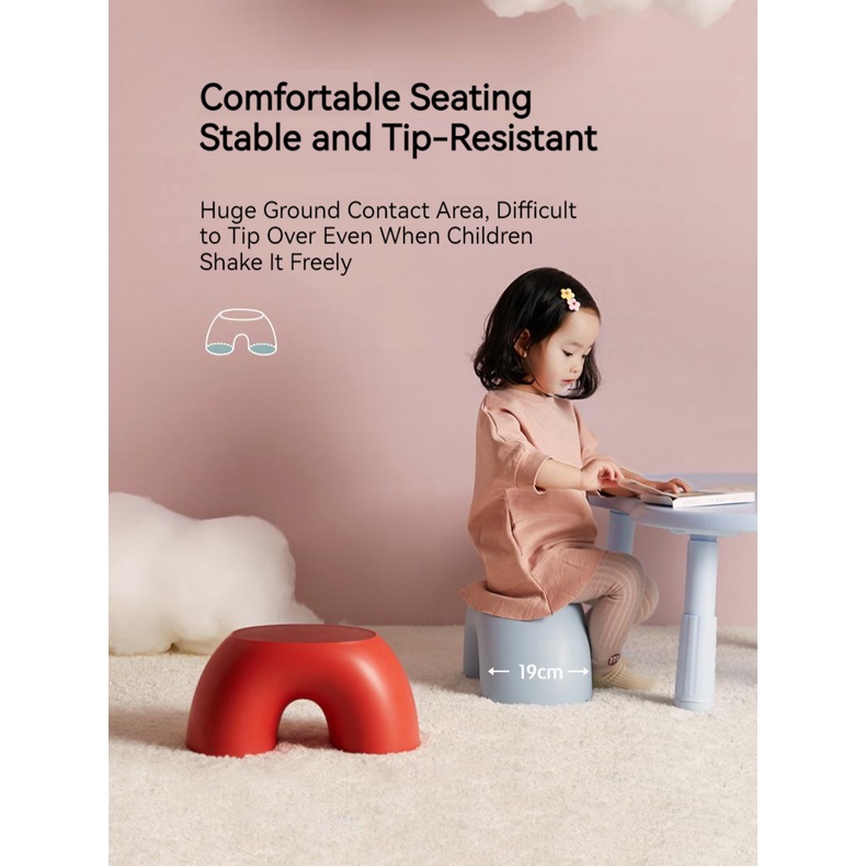 SDS 1pc Anti-slip Kids Stool, Rainbow Stool, Baby Chair Kid Play Stool ...
