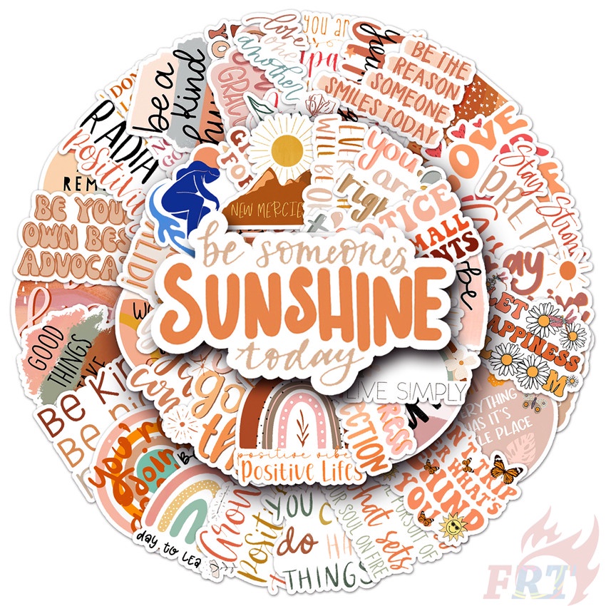 50Pcs/Set Funny Bohemia Slang Series 01 Stickers DIY Fashion Waterproof ...