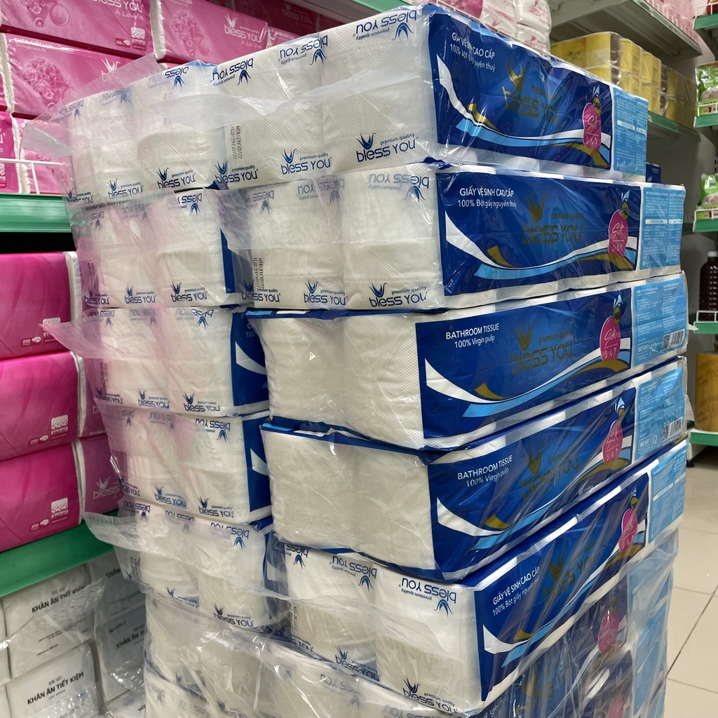 [Box Of 10] With QR Code - Pack Of 10 Blue Bless You Silk Toilet Paper ...