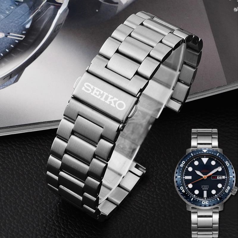 For Seiko 5 series steel turtle watch strap thick seiko Sumo solid ...