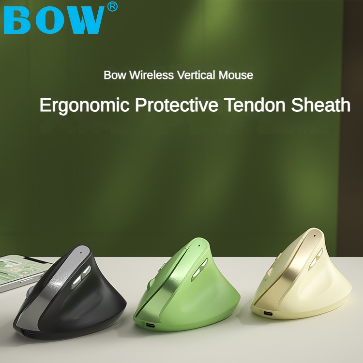 BOW Rechargeable Dual-mode Ergonomics Vertical Mouse 2.4g Wireless ...