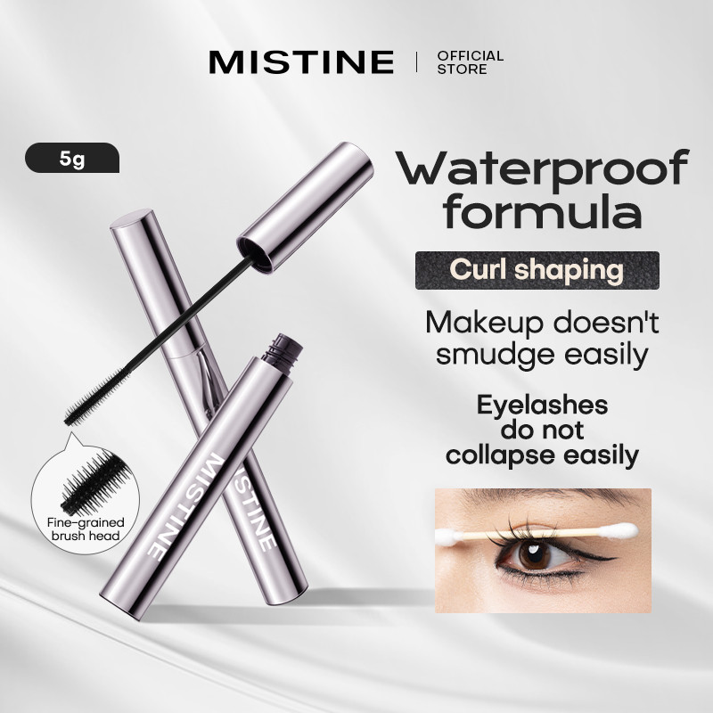 MISTINE Stainless Steel Mascara Waterproof Holding Lengthening Curling Non-Smudging Volume ...