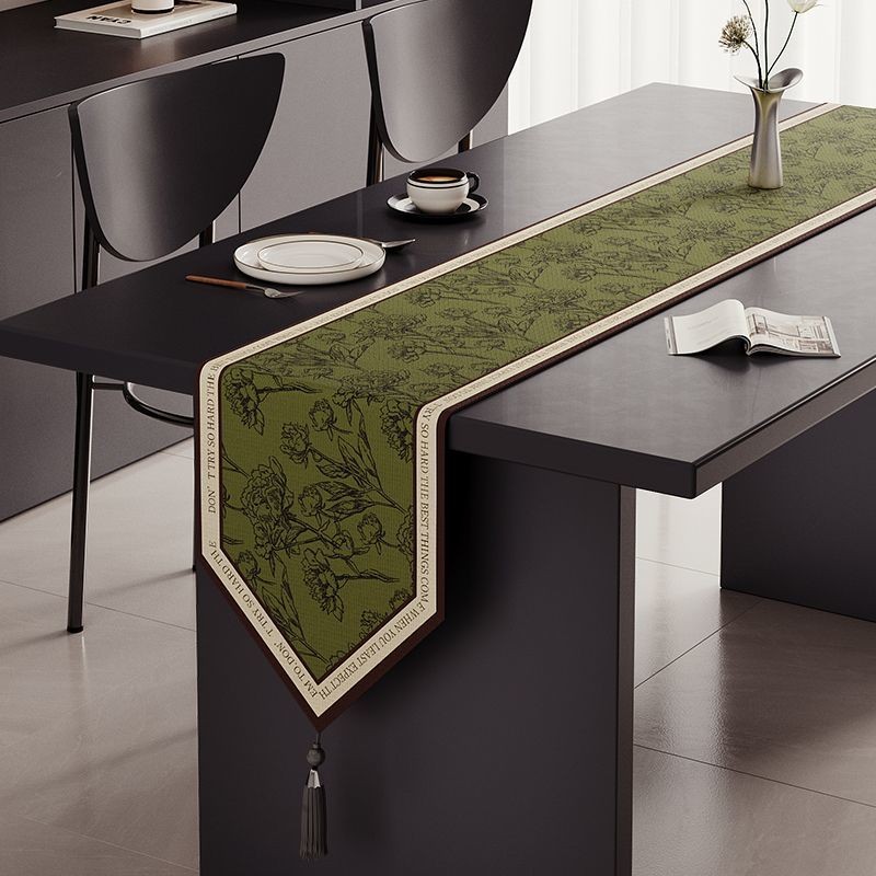 American Retro Table Runner Dining Table Middle Long Strip Tablecloth ...