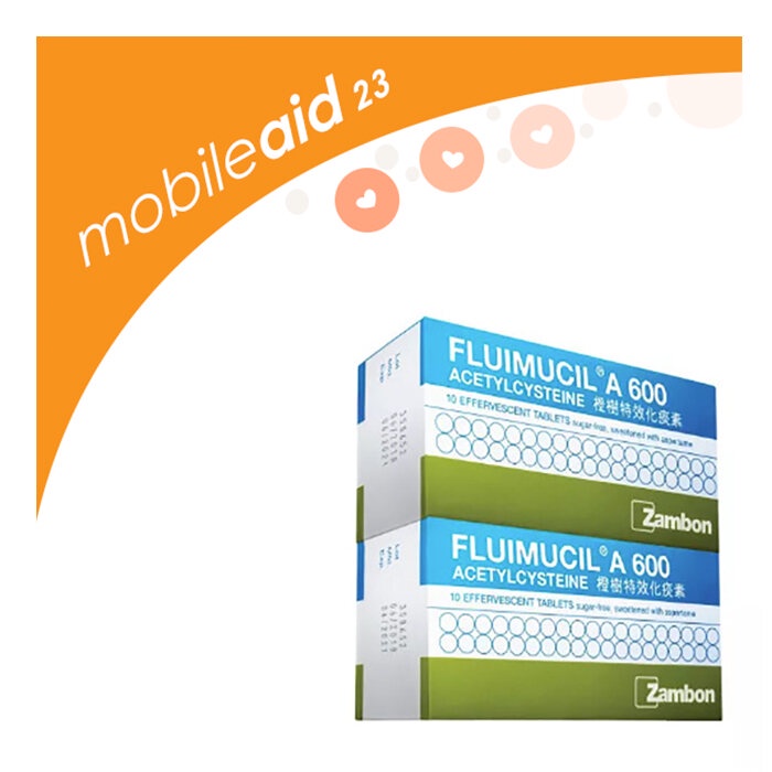 【mobileaid - HLT】【Zambon】[For Cough & Cold] Fluimucil 600mg ...