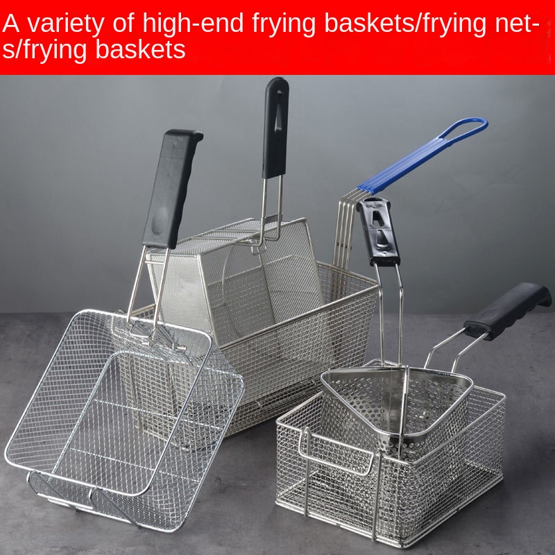 Stainless Steel Fried Sieve Frying Pan Mesh Fried Sieve French Fries ...