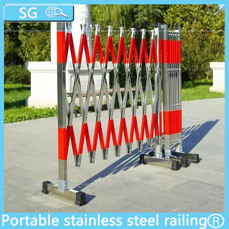 Stainless steel retractable fence electric construction enclosure ...