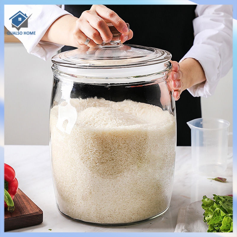 Large Rice Bucket Rice Storage Box Flour Bucket M Jar Large Capacity ...
