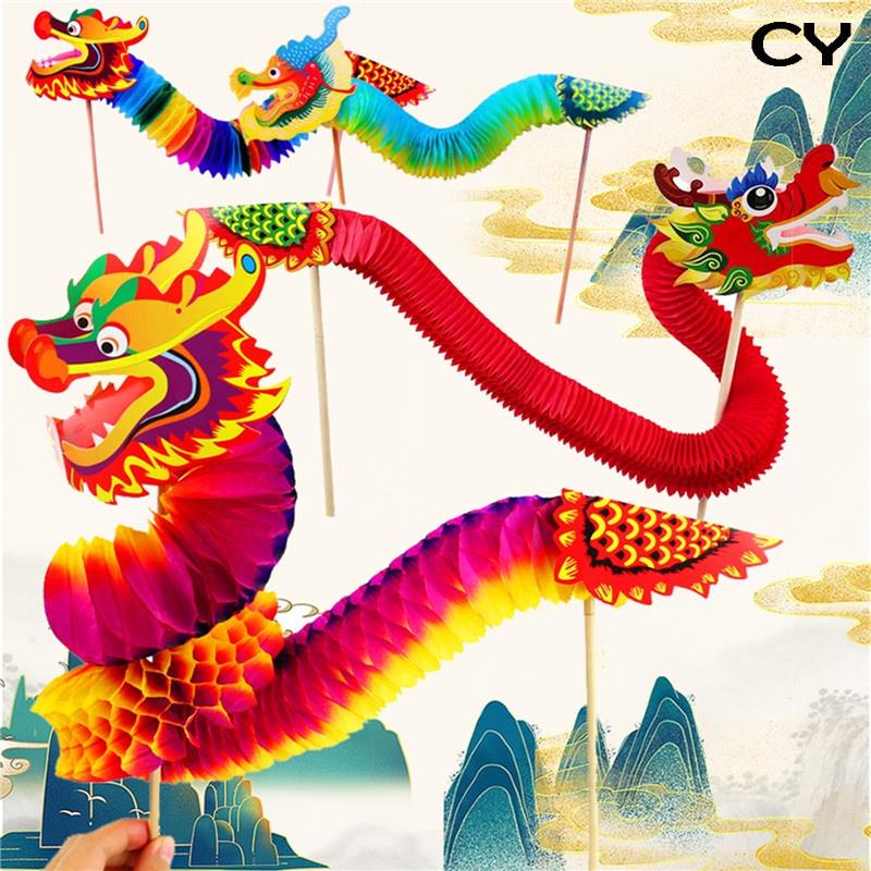 DIY Paper Dragon Craft Material Chinese New Year DIY Dragon Decor ...