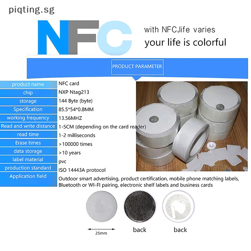 PP RFID 125KHz T5577 Rewritable Sticker Keytag Anti Metal Interference ...
