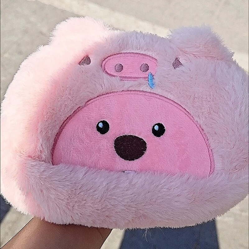 Loopy Cos Pig Plush Pen Bag Change Coin Purse Girls Storage Cosmetic ...