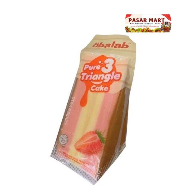 Obalab Pure 3 Triangle Cake Strawberry 100g | Shopee Singapore