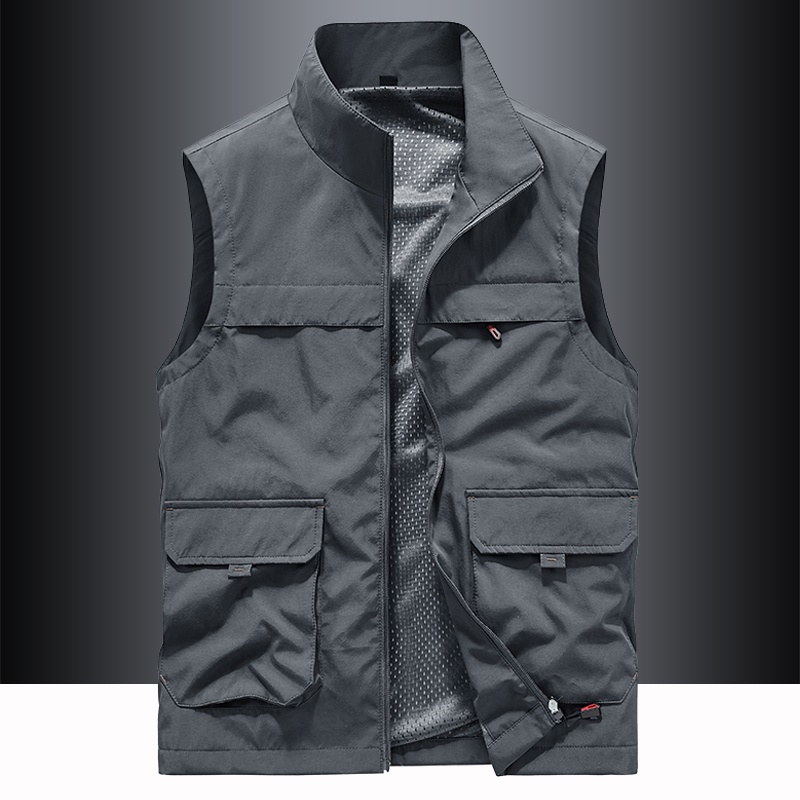 Hunting Vest Work Men Summer Techwear Multi-pocket Sleeveless Jacket ...
