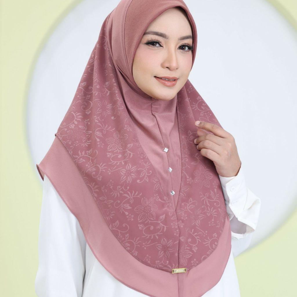 The Hijab Is Finished With 2 Layers Of Chiffon Built-In Pattern (Sai L ...