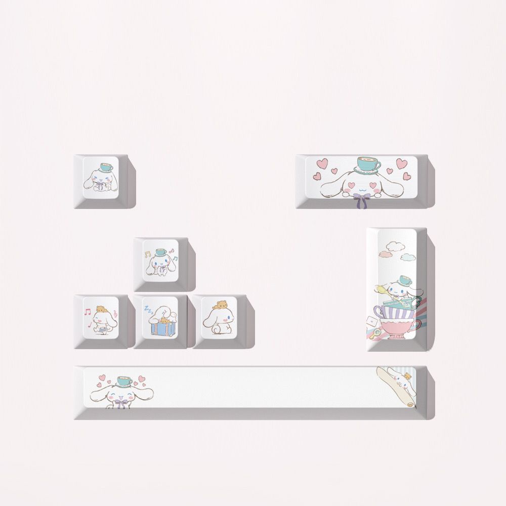 7 Keys Cinnamoroll MOD Keycap Set PBT Dye-Sub Cherry Profile Mechanical ...
