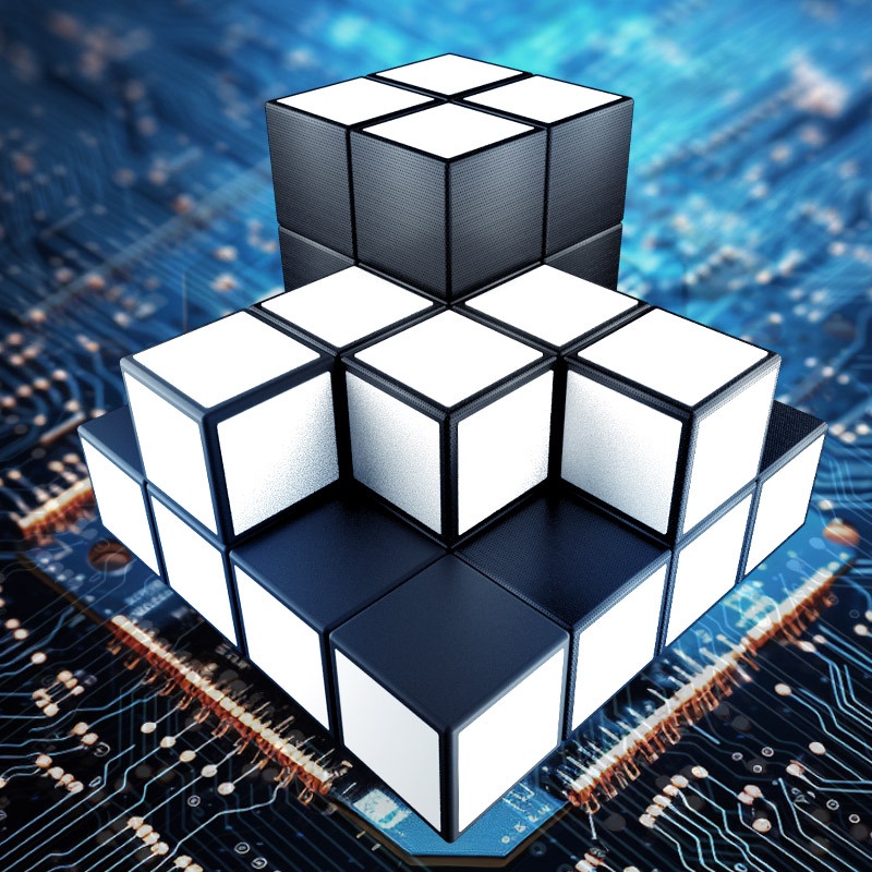 Blank Cube Mirror Shape 3x3 Irregular Cube Toy Children Education Cube ...