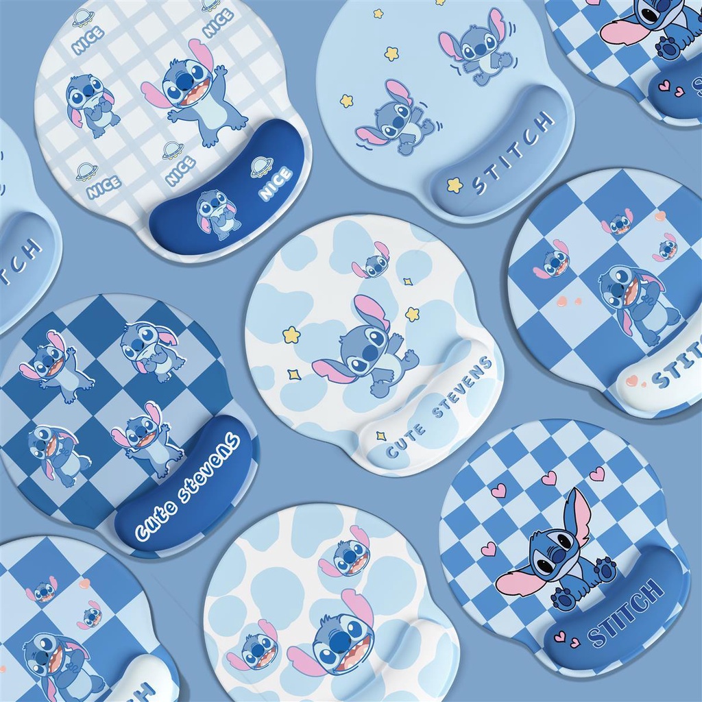 Mouse Pad Wrist Support Cute Stitch Mouse Pad Girl Desk Pad Laptop ...
