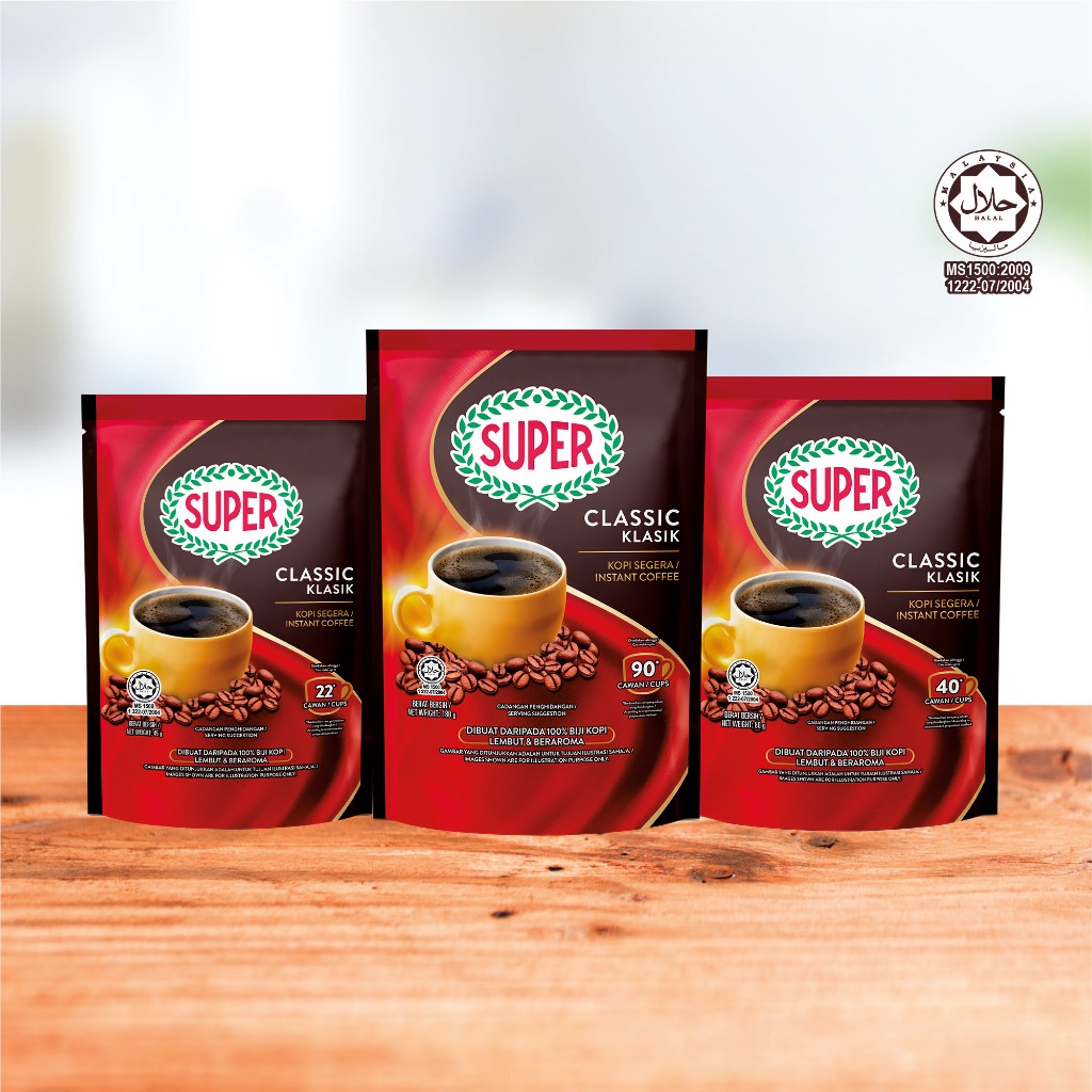 Super Classic Instant Pure Coffee 45/80/180g | Shopee Singapore