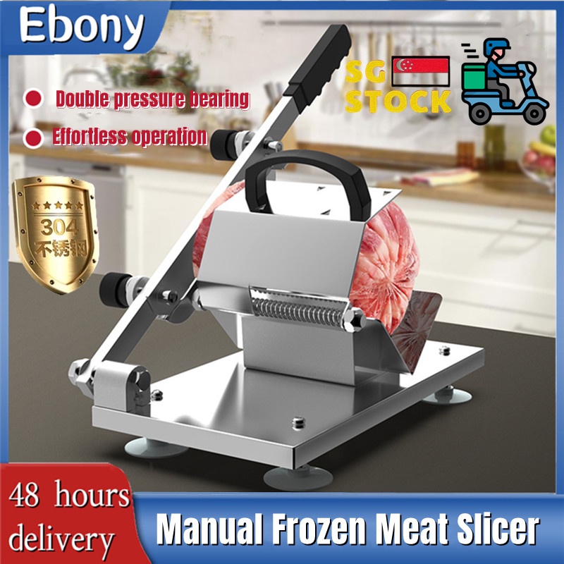 Manual Frozen Meat Slicer, Stainless Steel Meat Cutter Beef Mutton Roll ...