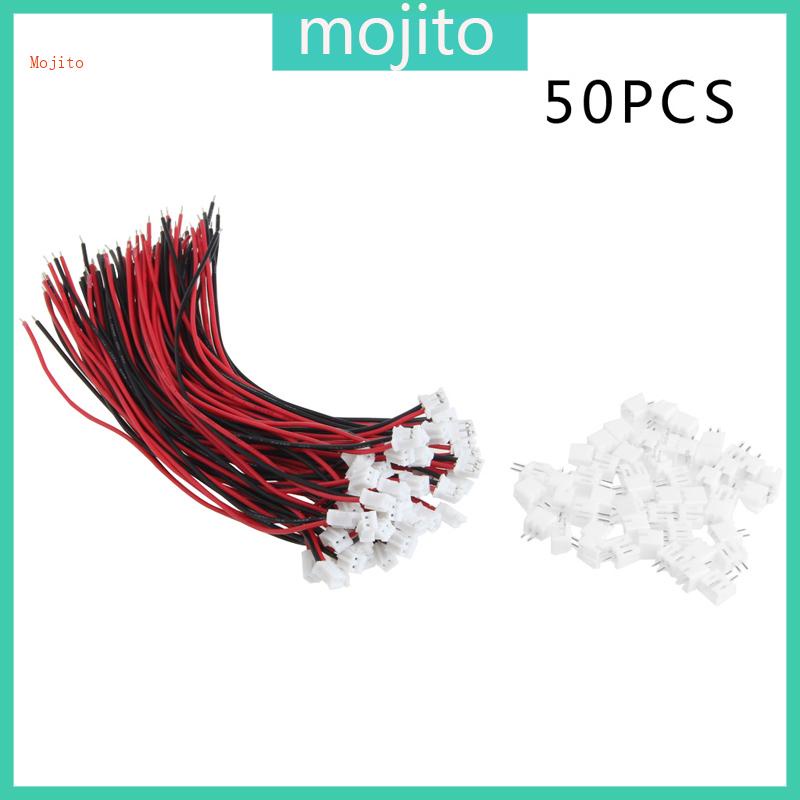 Mojito 50 Sets Mini Micro JST 2 0 PH 2 Pin Connector Plug With Wires Cables 15cm 5 9in | Shopee ...