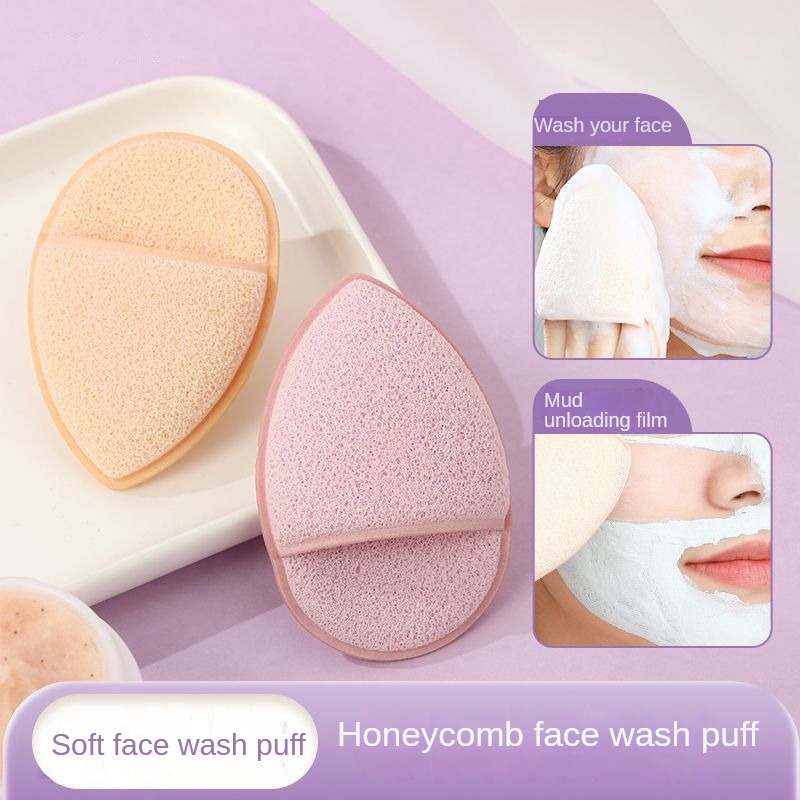 Soft Sponge Makeup Removal and Face Wash Puff Glove style Cleaning Puff ...