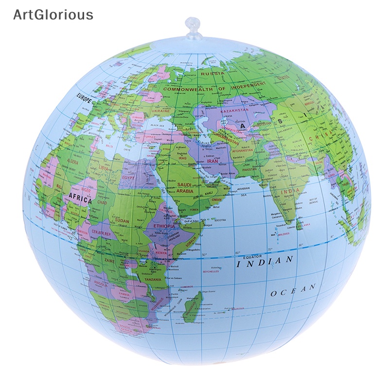 AG 38cm Inflatable Globe World Earth Ocean Map Ball Geography Learning ...
