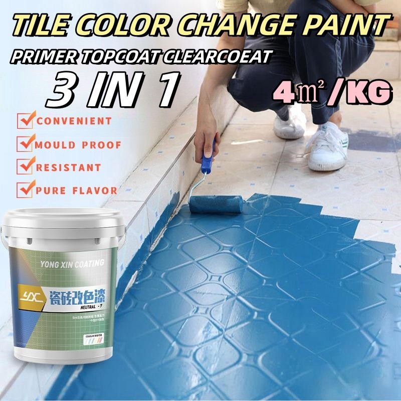 【SG Stock】Tile Paint Heavy Duty Epoxy Floor Paint Tile Color Changing ...