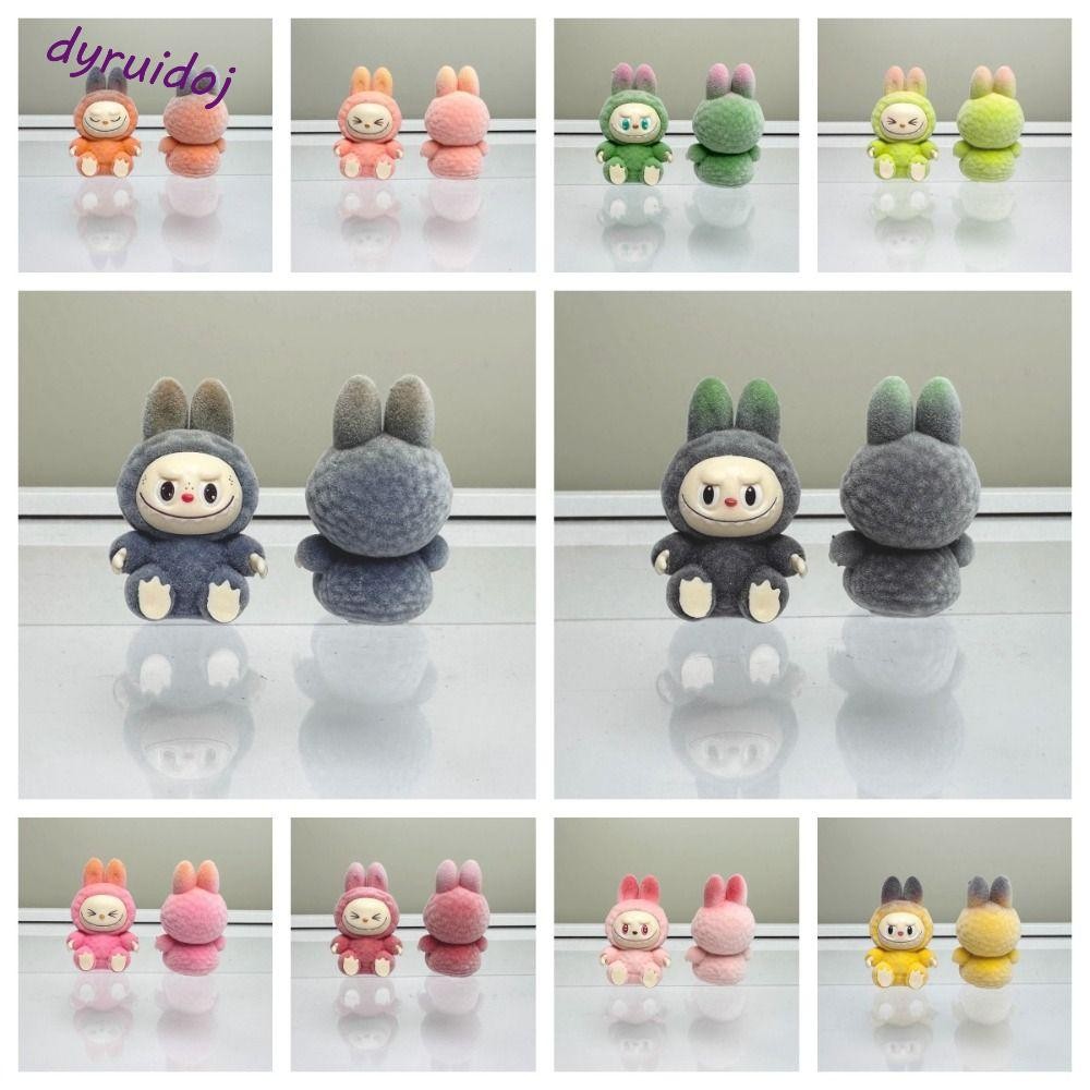 DYRUIDOJ1 Have a Seat Labubu Doll, Handmade Candy Color Gradient Labubu ...