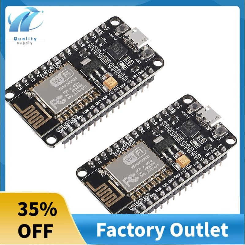 2 PCS ESP8266 NodeMCU CP2102 ESP-12E WiFi Module Internet of Things Development Board Works for ...
