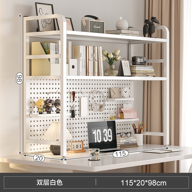 Grid bookshelf desk storage shelf desktop multi-layer iron shelf ...