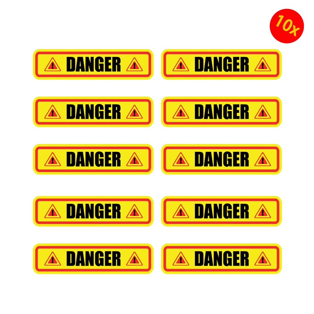 10x Danger Decal Stickers / Warehouse Machine Caution Warning Vinyl ...