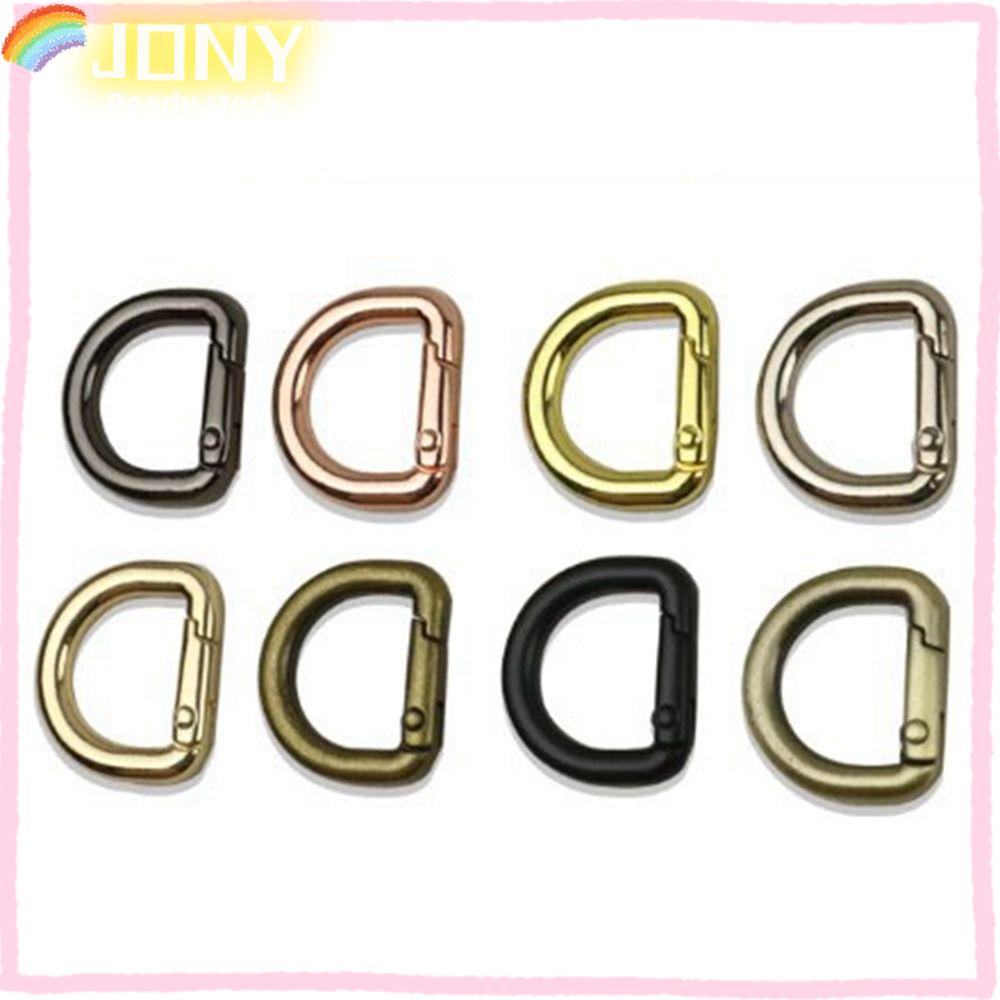 JONYE 2pcs Plated Gate Buckle, Multicolors 25*18mm Spring D Ring, Zinc ...