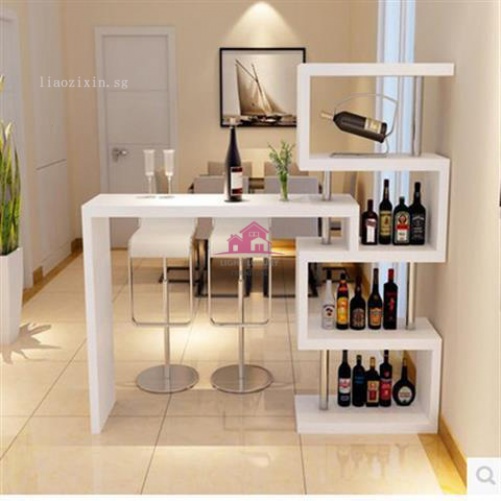 Simple household living room wall bar counter rotating bar counter ...