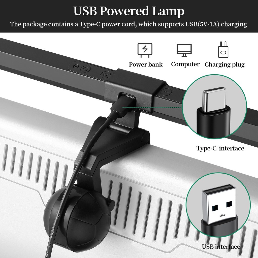 Computer Monitor Light Bar Screen Light e-Reading LED Task Lamp 40CM ...