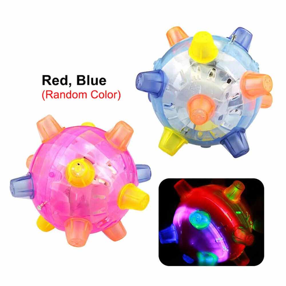 LED Flash Music Dancing Ball Kids Light Up Jumping Vibrating Bouncing ...