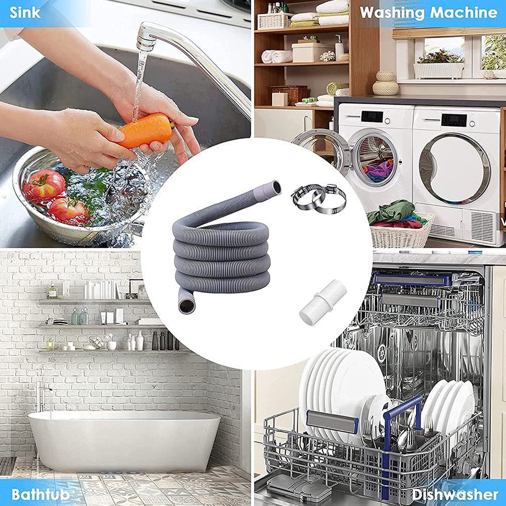 [DEAL] 1/1.5/2M Universal Washing Machine Dishwasher Drain Waste Hose ...