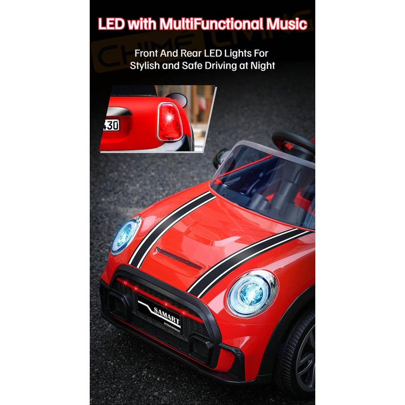 Kids Mini Cooper Electric Big Toy Car Remote Control | Baby Kid Infant ...