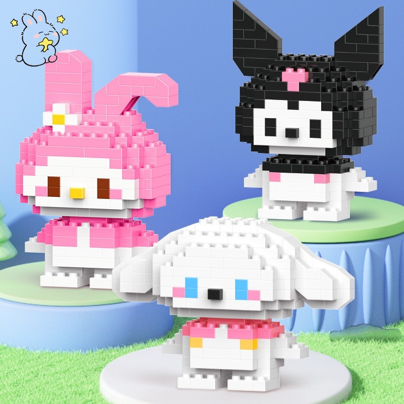 【50 Styles】DIY Mini Building Block 微颗粒积木 SpongeBob Character Pooh Bear Building Block Model Nano ...