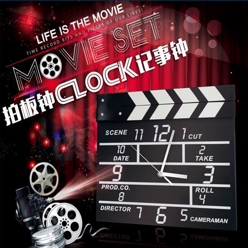Wall Clock Director Calendar Clock Movie Electronic Clocking Board ...