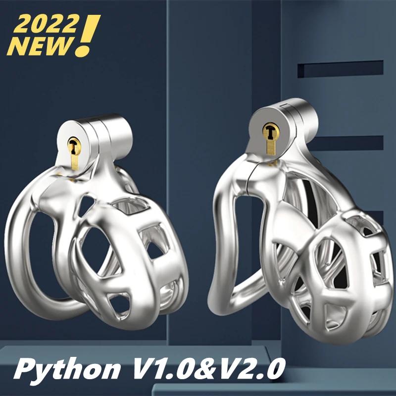 316 Stainless Steel Mamba Cage Python V1.0&V2.0 3D Printed Chastity Cage for Male Penis Cock ...